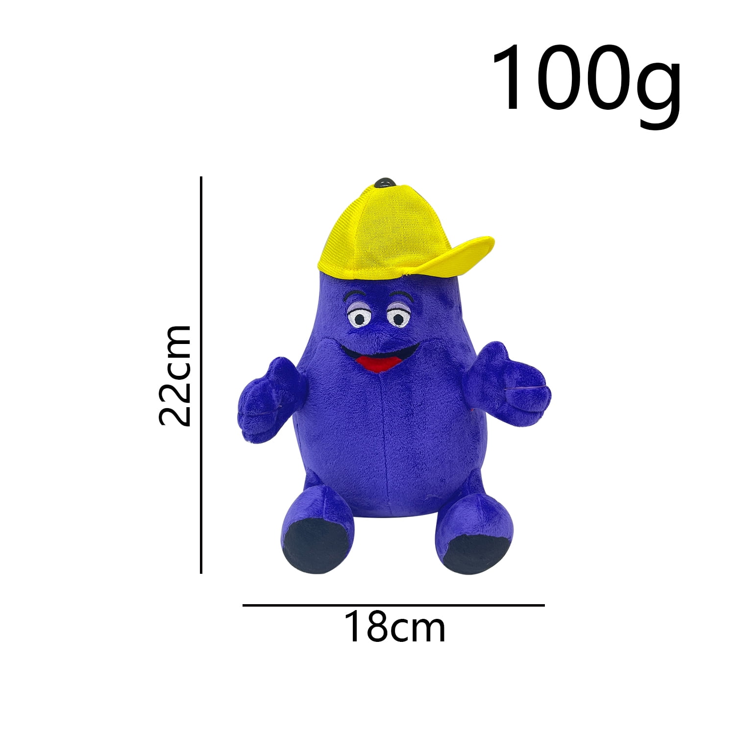 Yejue Grimace Yellow Hat Plush 7.8" Grimace Plush,Grimace Yellow Hat ...