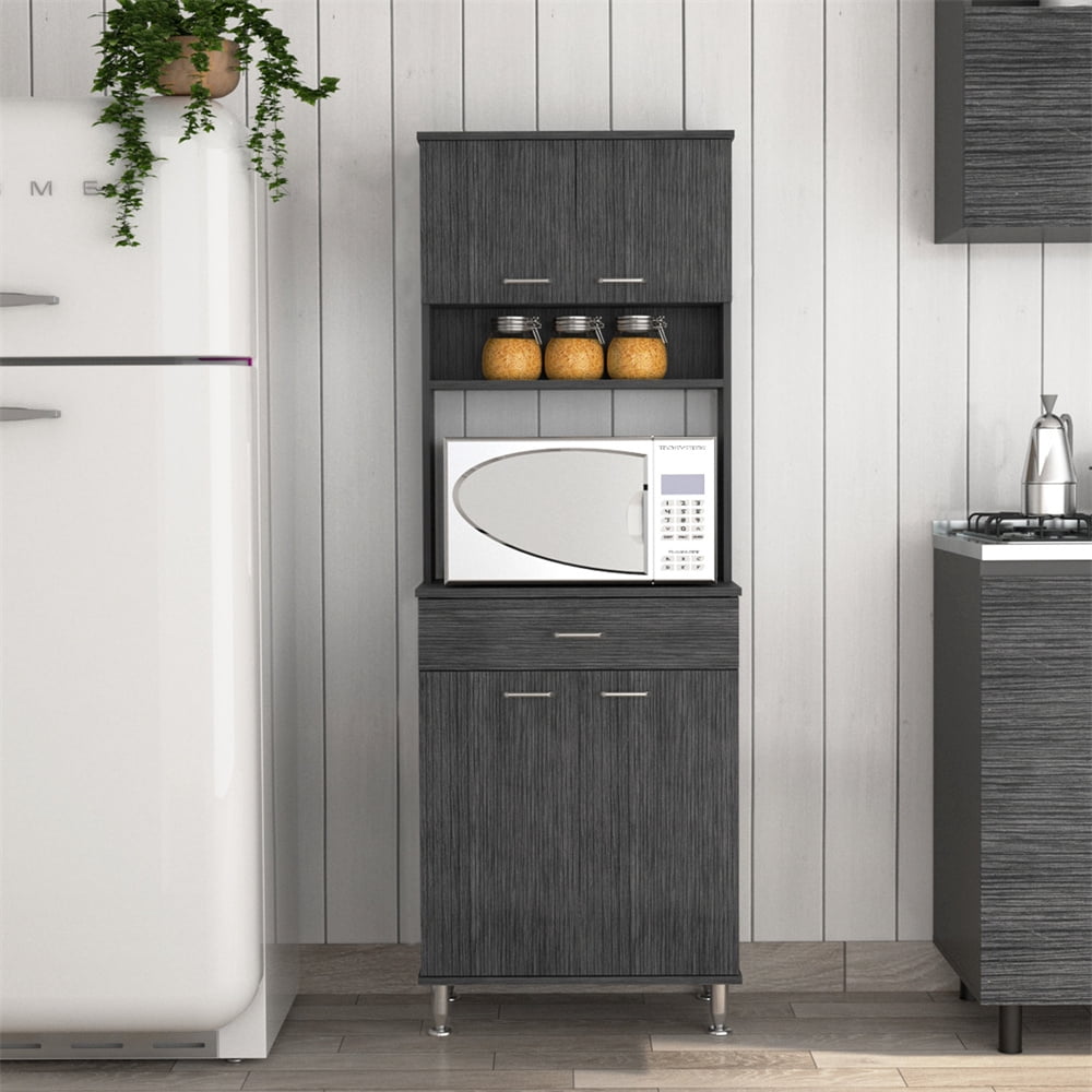 Xukmct 2 Door Pantry Cabinet with Drawer and Shelf, Perfect for Kitchen ...