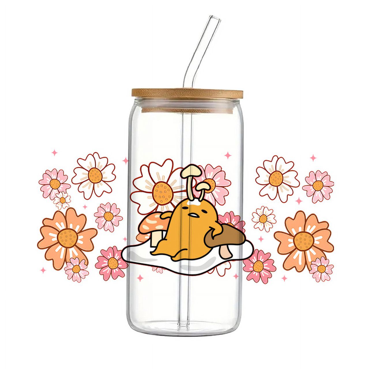 Yello Yolk Egg Sanrio Gudetama Pattern UV DTF Transfer Sticker ...