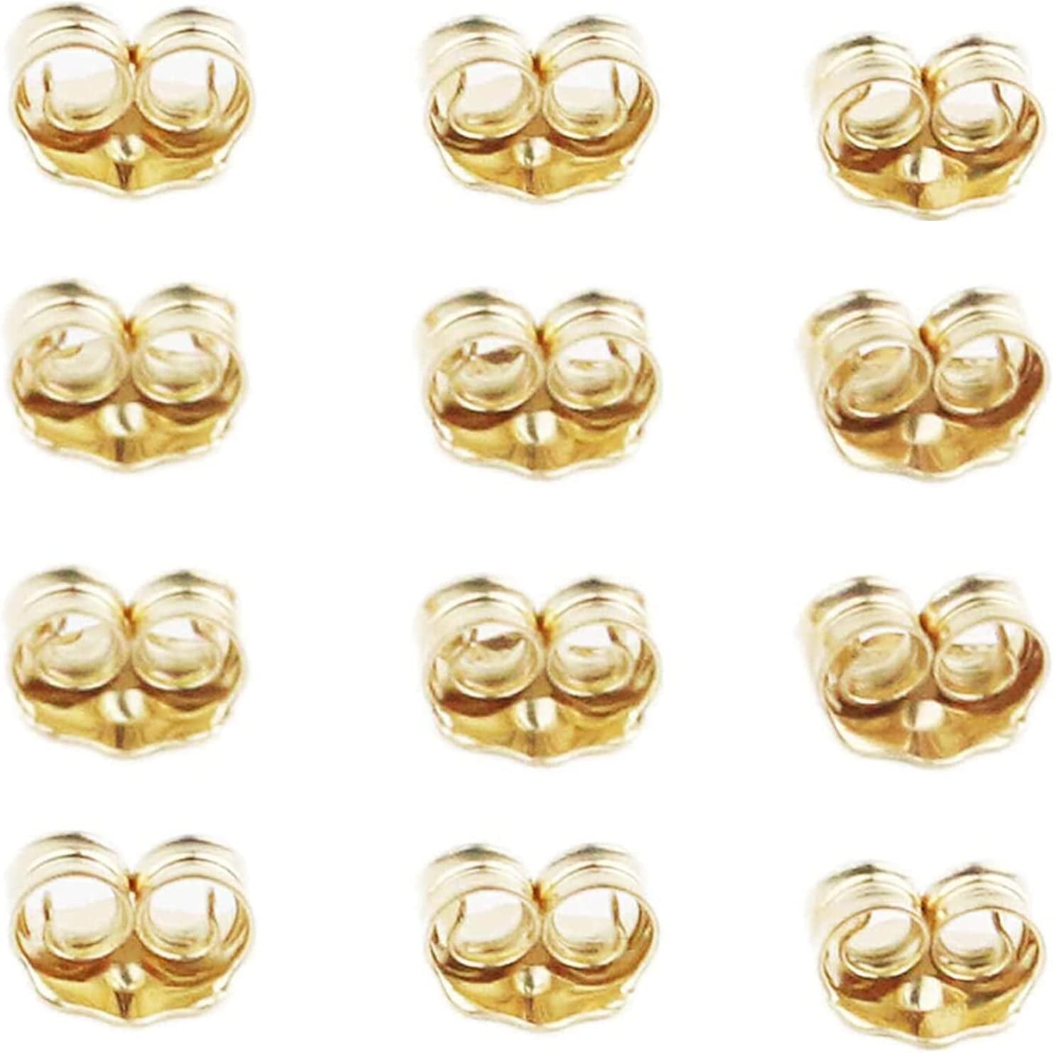 Yellow 14K Gold Earring Backs for Stud Ear Rings (6 Pairs) - Walmart.com