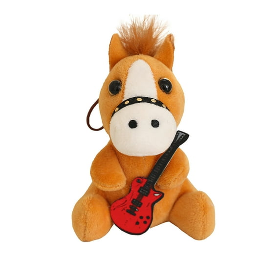 Yellow 2026 Horse Shaped Keychain Plush Toy Bag Charm Cute Little Horse ...