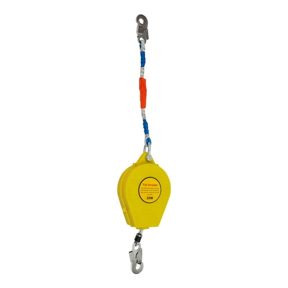 Yellow 20mOperating Range Self-Retractable Fall Arrester Hanging Fall ...