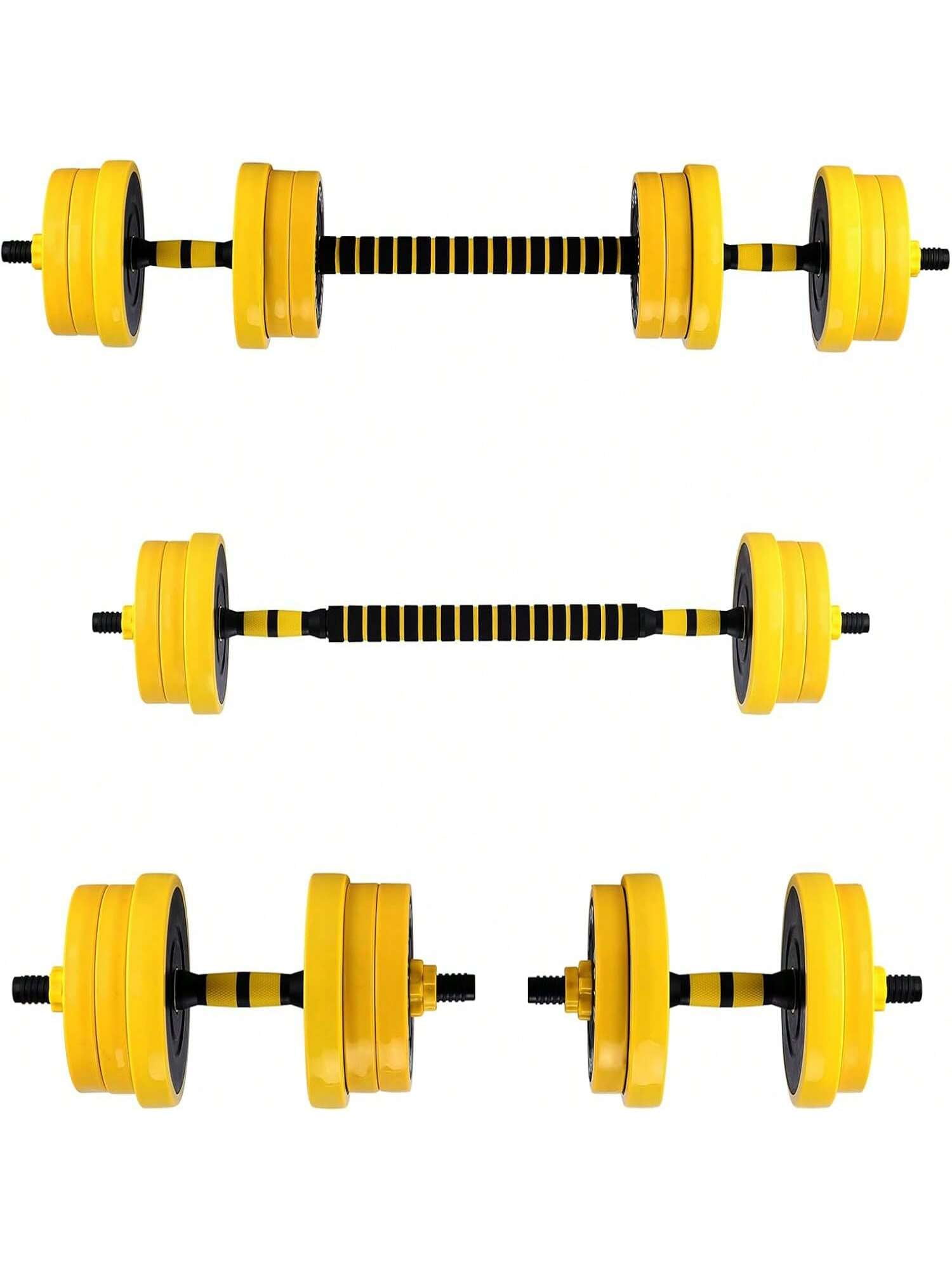 Yellow-33Lb Dumbbell Sets Adjustable Weights, 33 Lb Free Weights ...