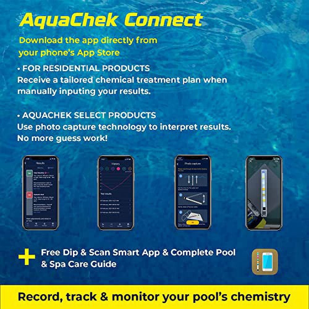 Yellow 4-Way Pool and Spa Test Strips - 50 Yellow Test Strips ...