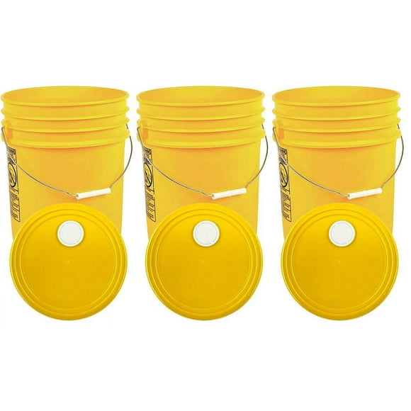 Industrial 5-Gallon Buckets with Pour Spouts for Easy Handling