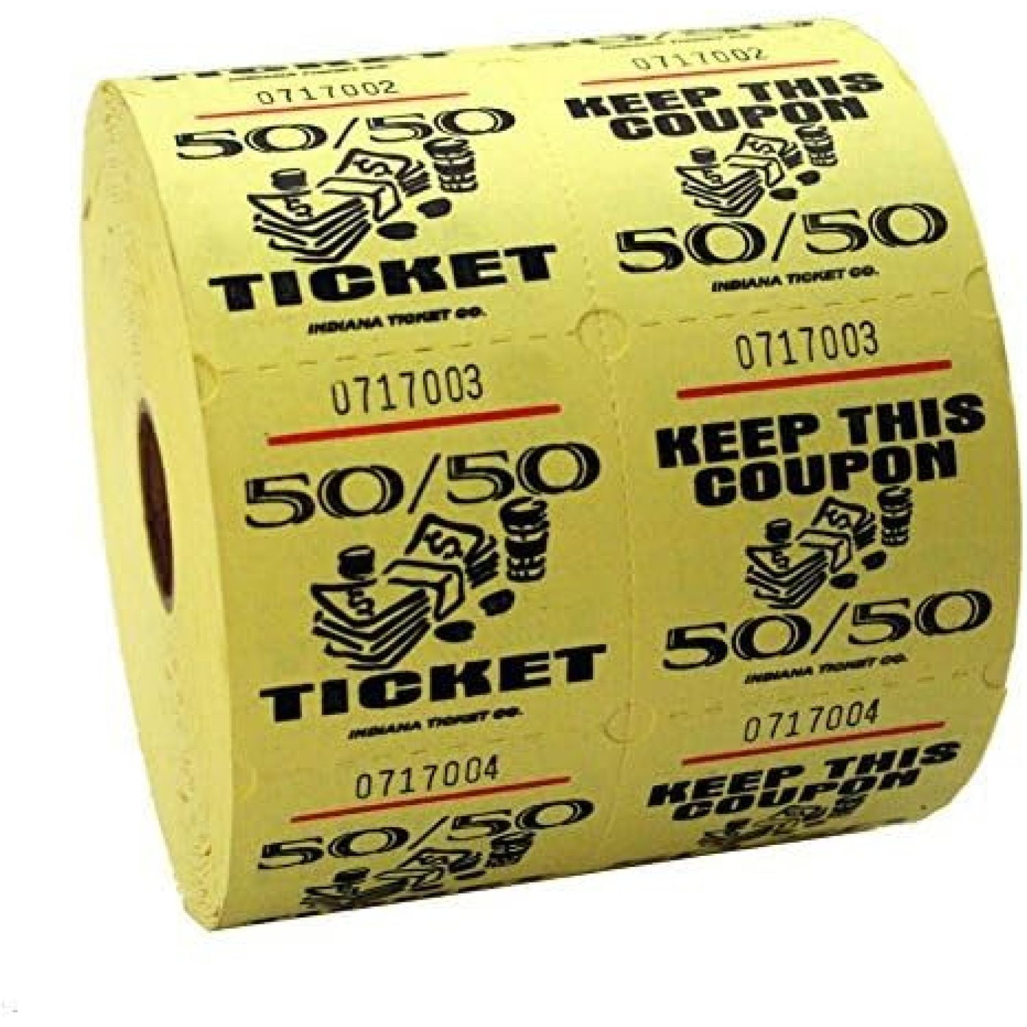 Yellow 50/50 Raffle Tickets : roll of 1000, Model: , Office/School ...