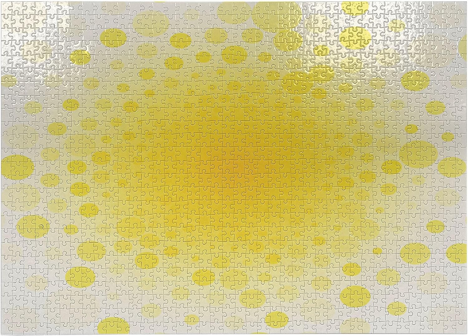 Yellow Abstract Small Circular Dots Patterns and Forms Centered Sun ...