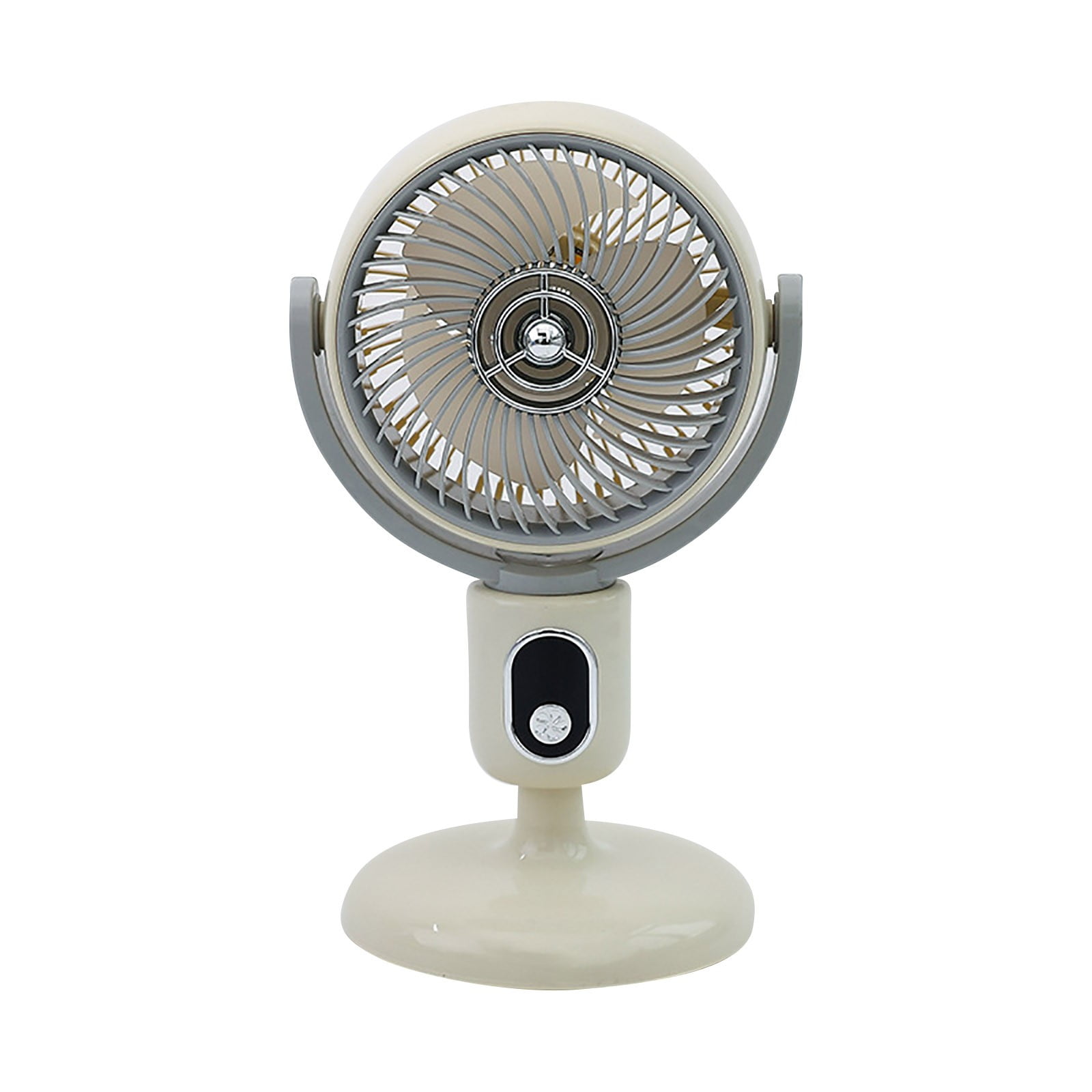 Yellow Adjustable Desktop Fan Digital Night Light Three Speed Usb ...