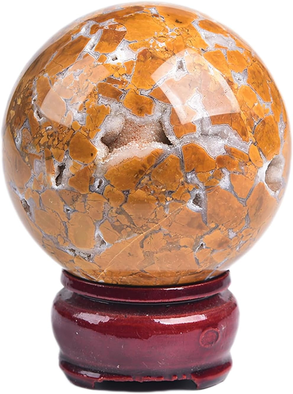 Yellow Agate Crystal Ball Sphere Yellow Healing Crystal Gemstone Ball ...