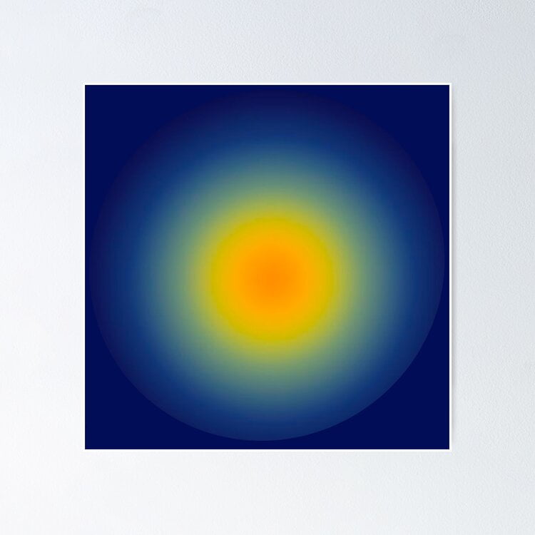 Yellow, And Blue Aura Stickers Poster- Unframed Poster | Wall Art ...