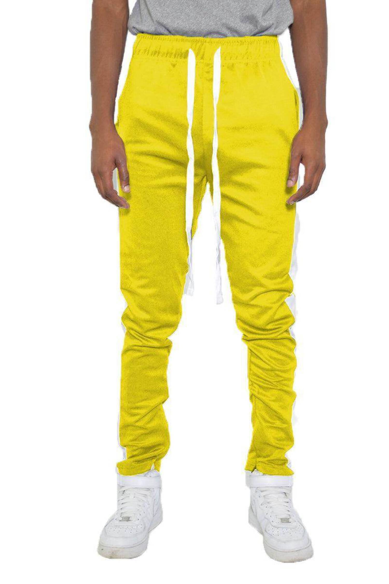 Yellow And White Classic Slim Fit Track Pants - Walmart.com