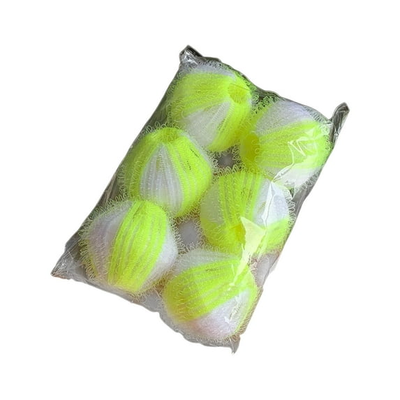 Yellow Anti Tangle Laundry Balls Set, 6 Pieces Hair Catcher For Washing ...