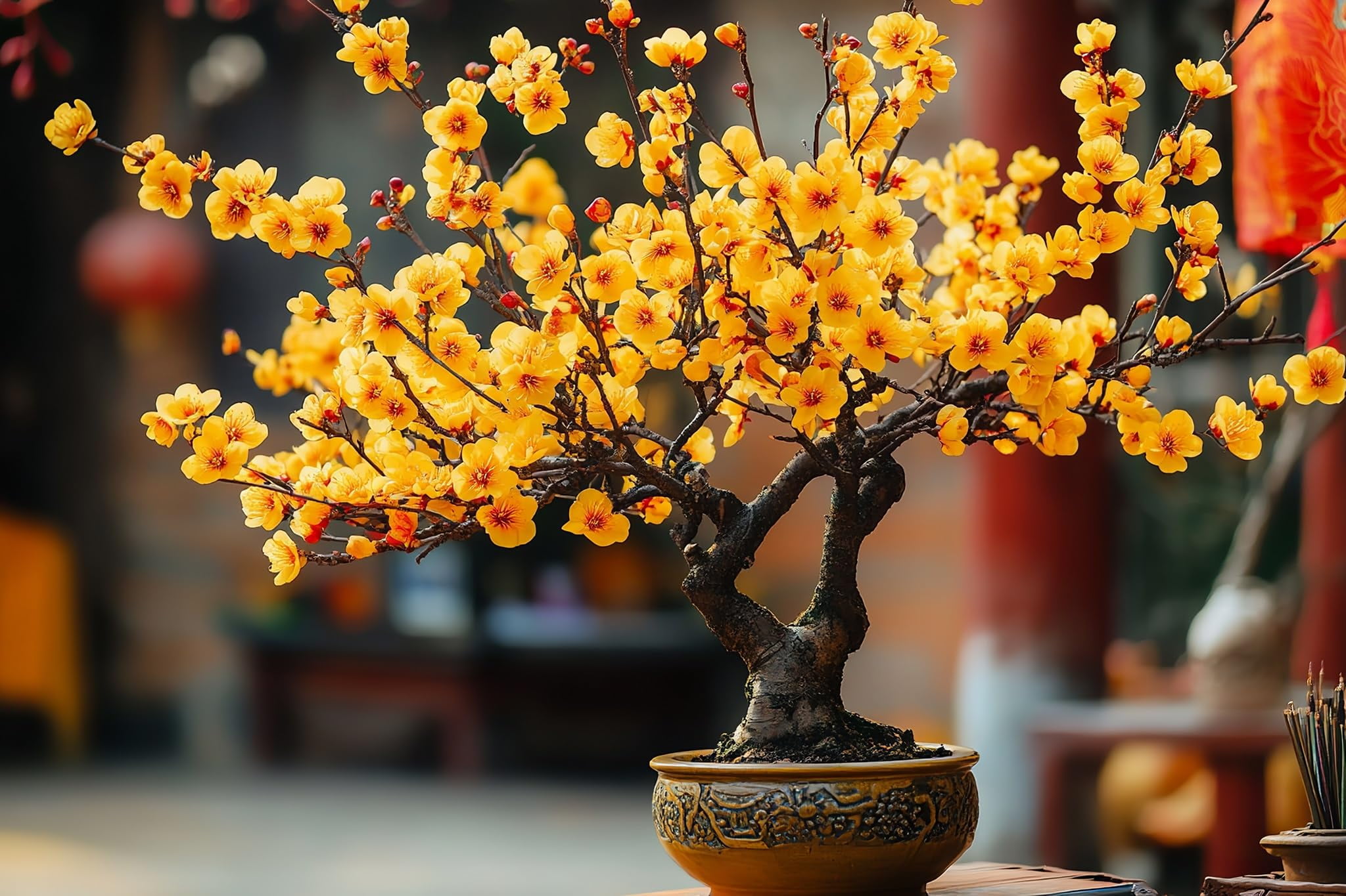 Yellow Apricot Bonsai Tree Seeds for Planting - 5 Seeds - Flowering and ...