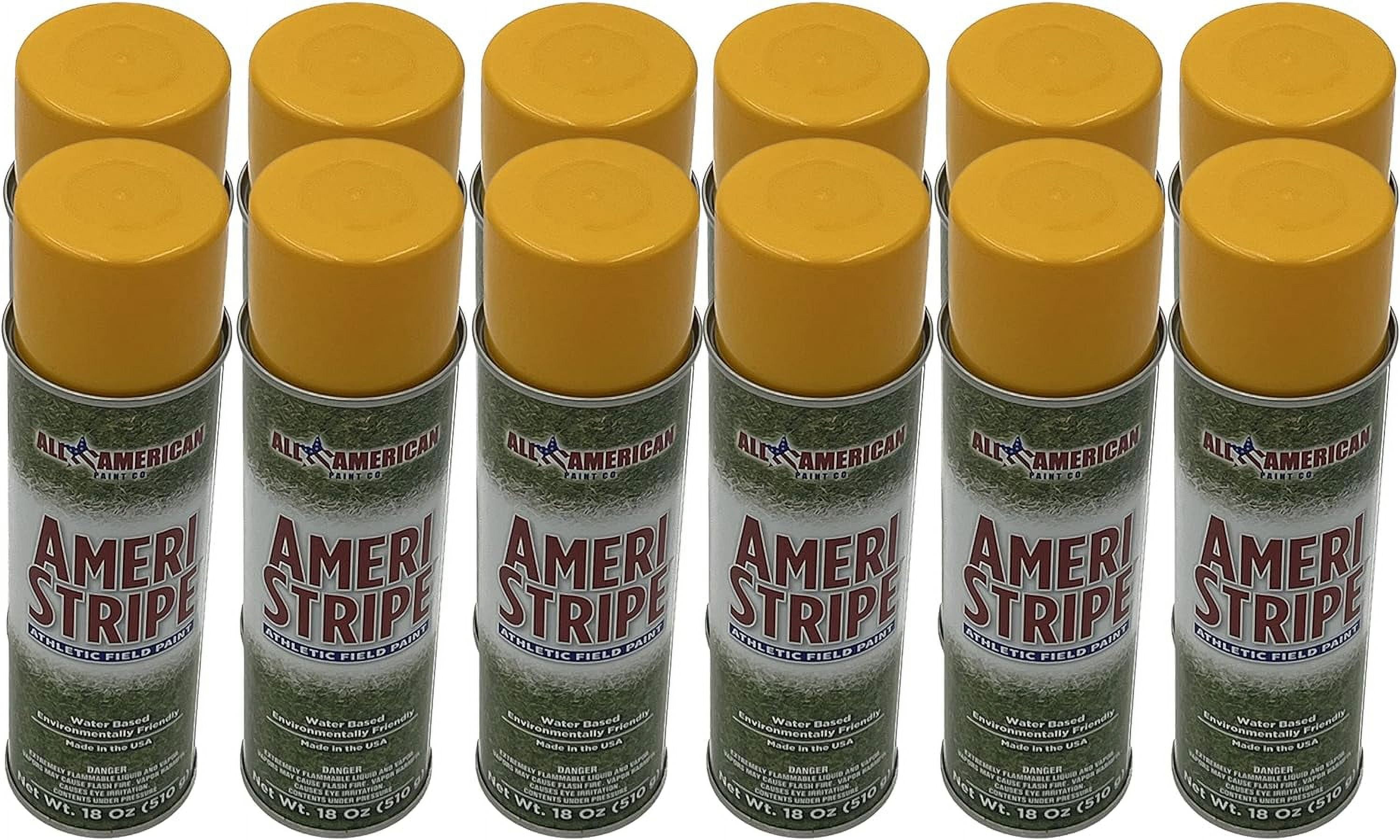 Yellow Athletic Field Paint - 1 Case (12 Cans) - 18 oz. of Paint per ...