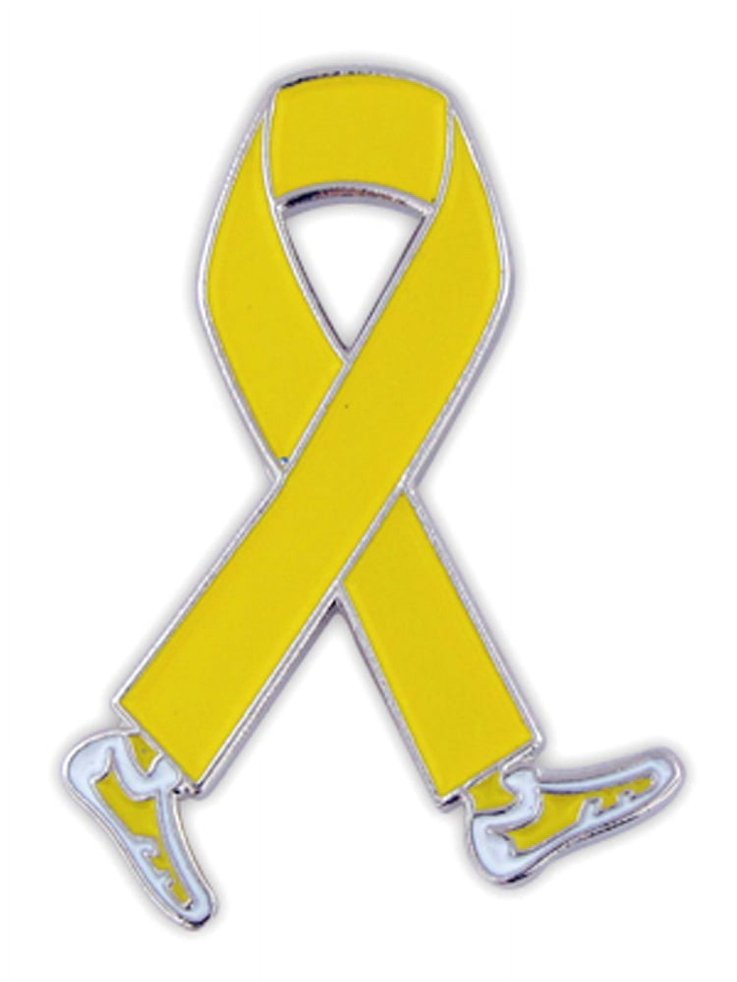 Yellow Awareness Ribbon Walk Fundraiser Enamel Lapel Enamel Lapel Pin ...