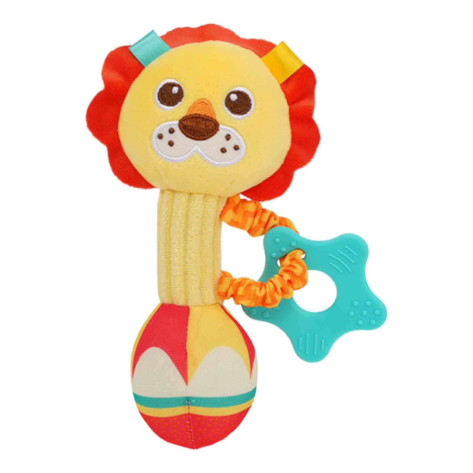 Yellow Baby Developmental Gripping Toy Textured Teething Ring Soft ...