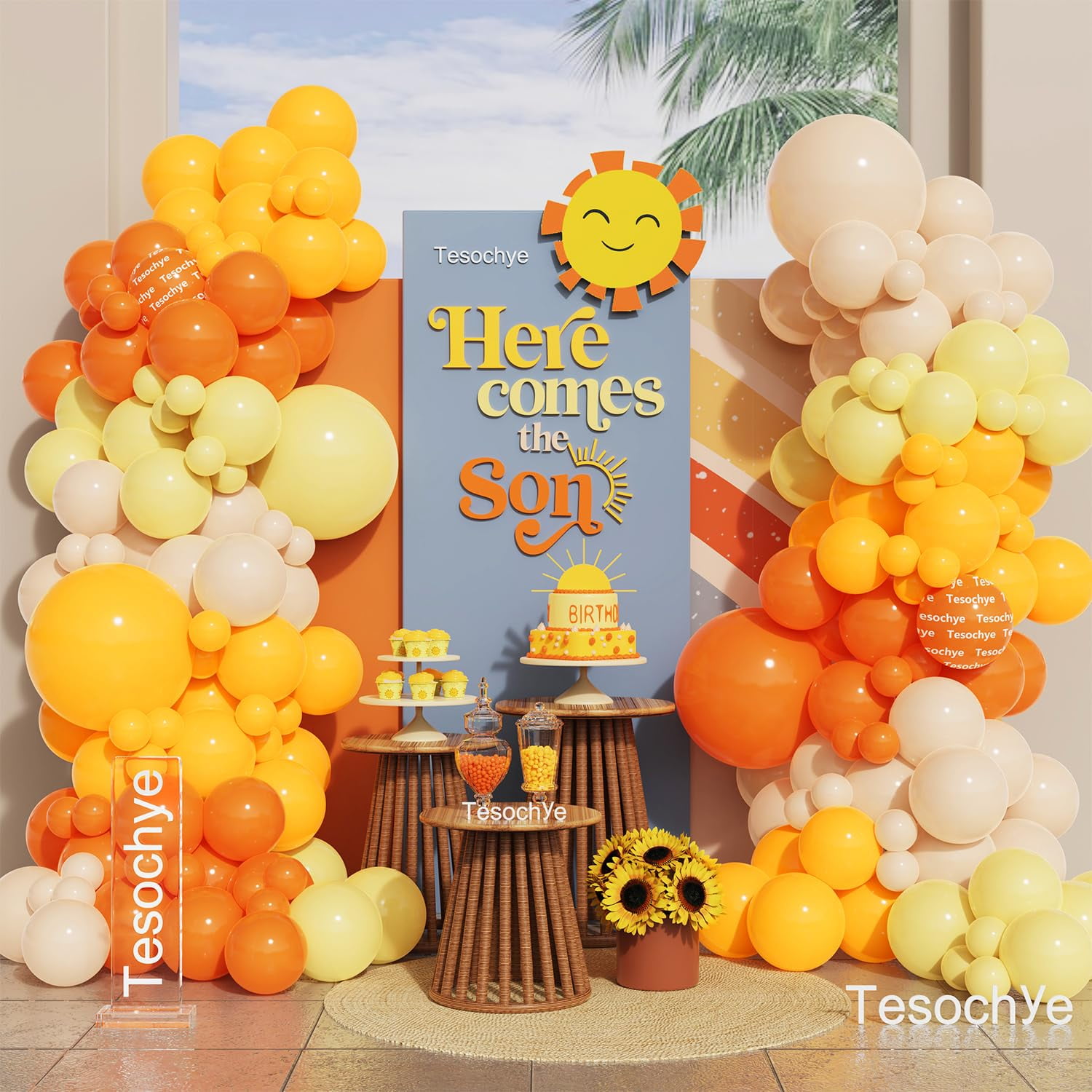 Yellow Balloon Arch Garland MMF7 Kit,152pcs Orange Lemon Yellow Yellow ...