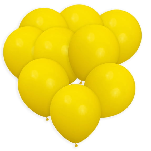 Hampton Distribution, Yellow Balloons, 12 Inch, 100 Pack with Ribbon ...