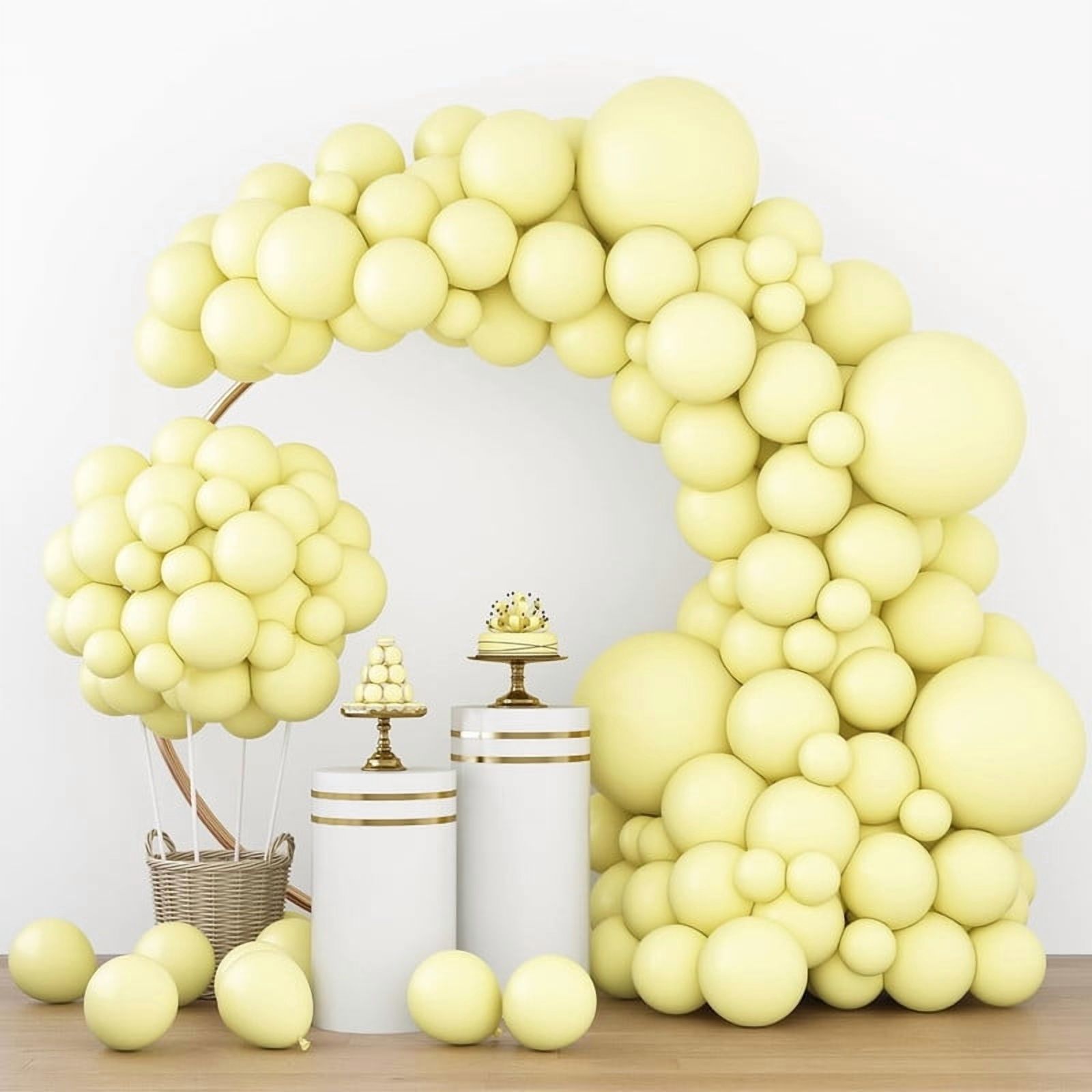 Yellow Balloons 100 pcs Pastel Yellow Balloons Sizes 12 Inches Light ...