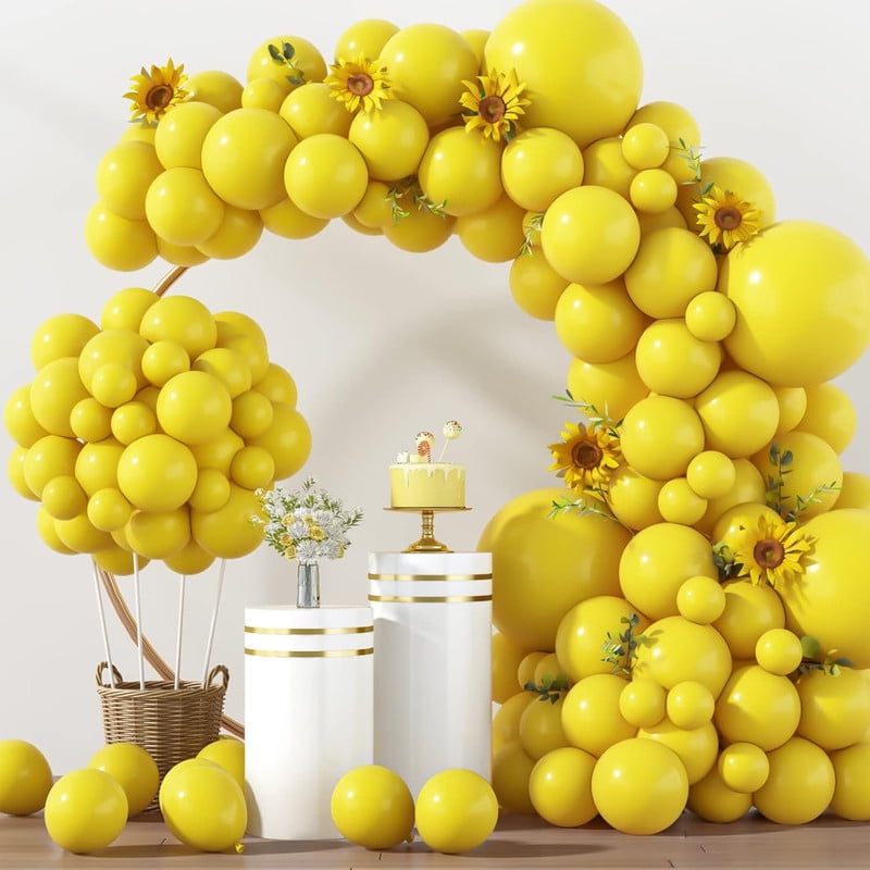 Yellow Balloons 100 pcs Yellow Balloons Sizes 12Inch Latex Balloon ...
