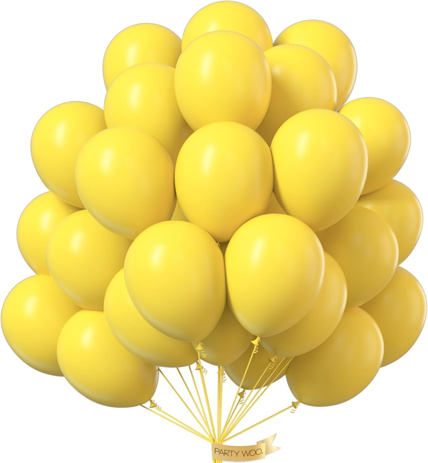 Yellow Balloons 50 pcs 12 Inch Matte Yellow Latex Helium Balloons for ...
