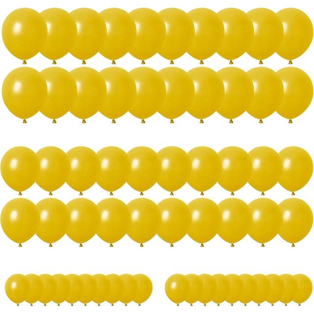 Yellow Balloons Different Sizes 60Pcs, 12In 10In 5In Yellow Balloon ...