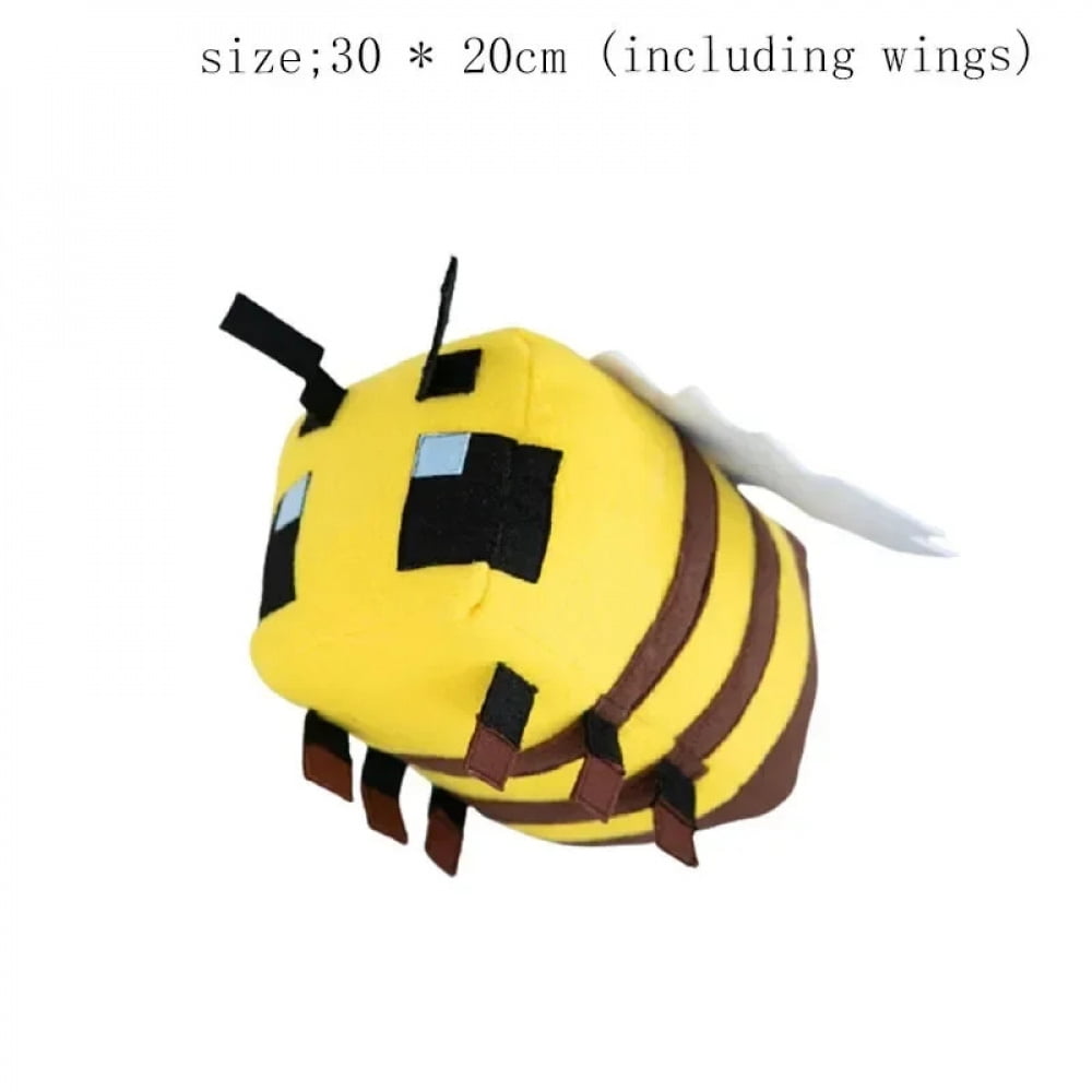 Yellow Bee Kawaii Plush Cartoon Game Minecrafte Wasp Stuffed Honeybee ...