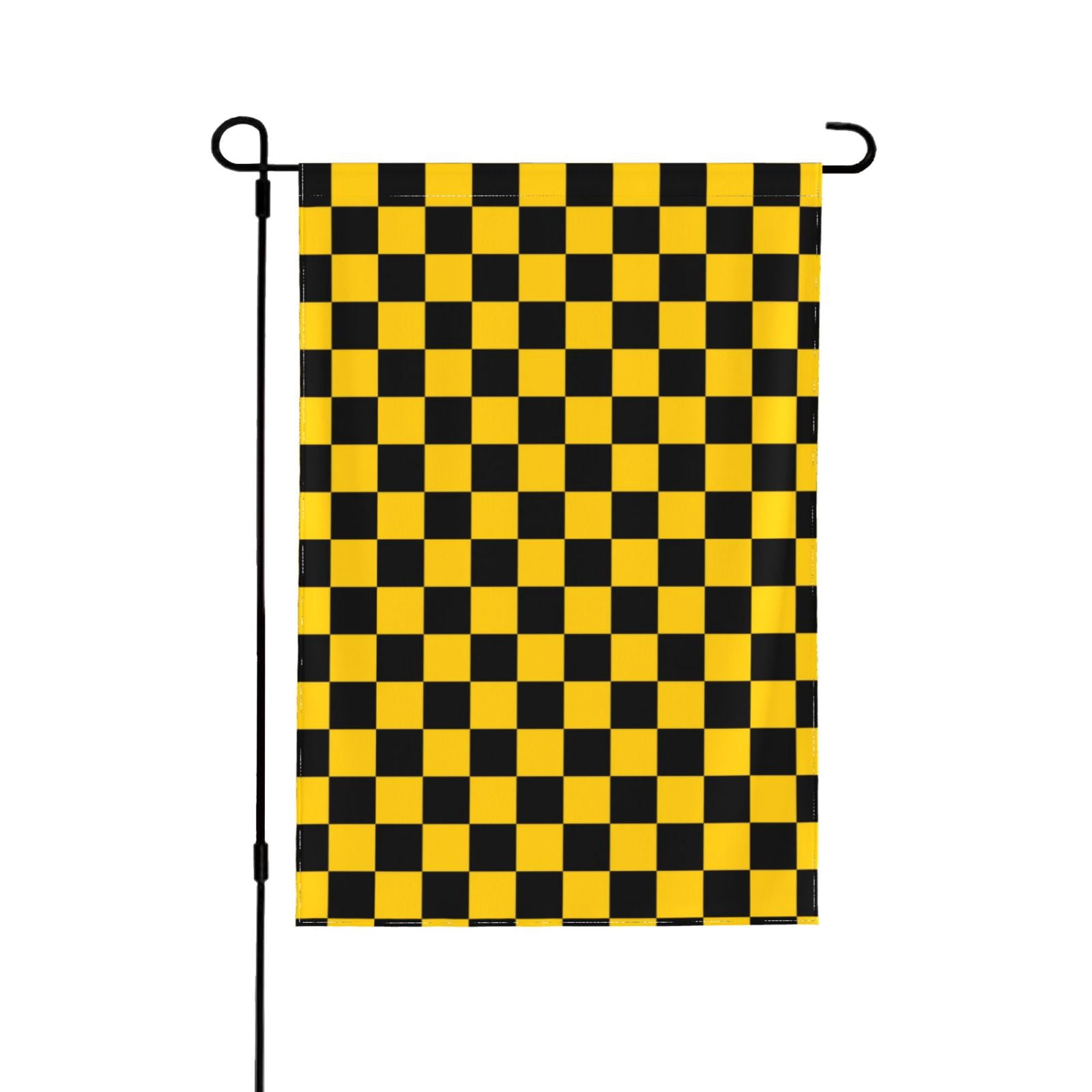 Yellow Black Checkered Garden Flag 12.5x18 Inch Double Sided ...
