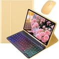 Yellow+Black Rainbow Backlit Keyboard Case with Mouse for iPad Mini 6 ...