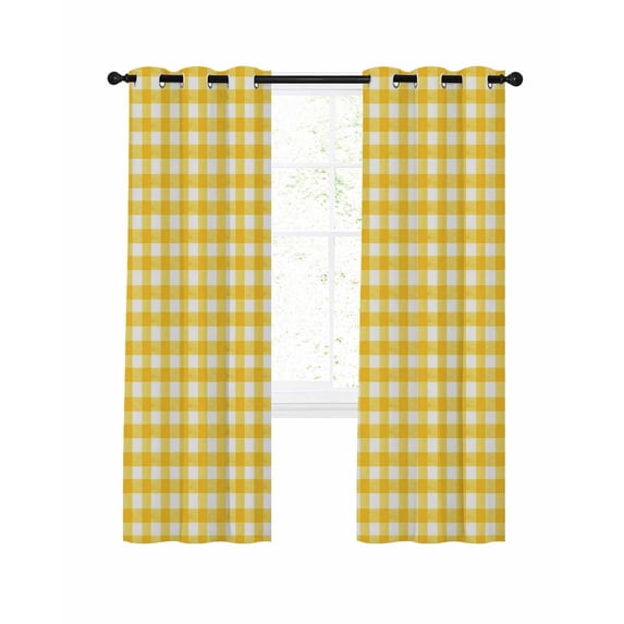 Yellow Blackout Curtains 90 Inches Long for Bedroom, Country French ...