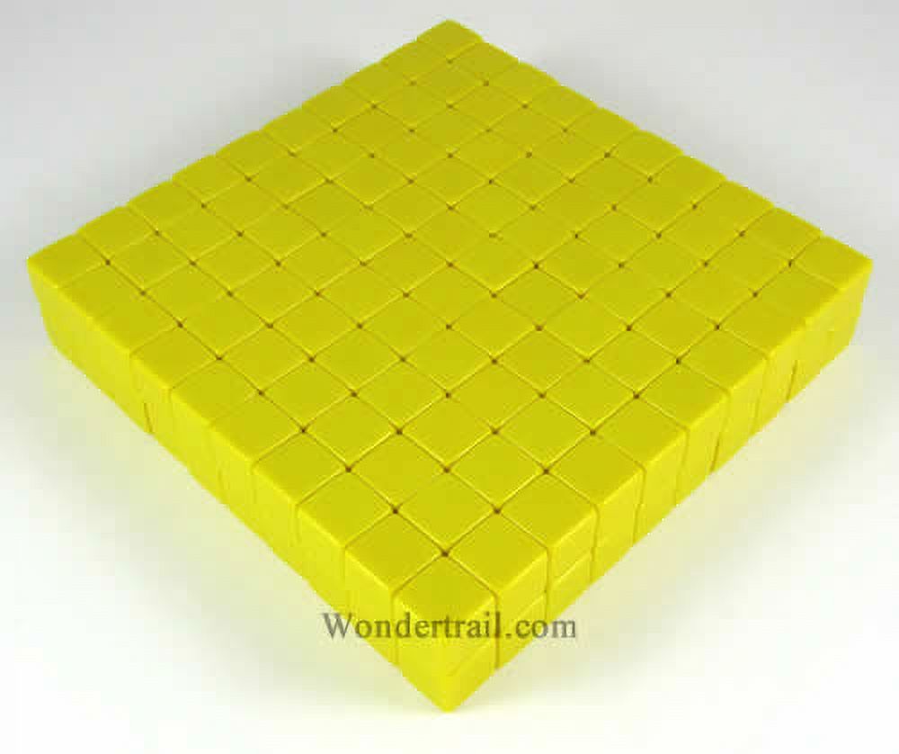 Yellow Blank Opaque Dice Counting Cubes D6 16mm (5/8in) Bulk Pack of ...