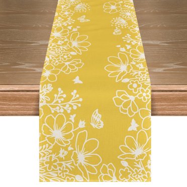Mexican Fiesta Linen Table Runner (13"x72"), Cinco De Mayo, Dia De Los ...