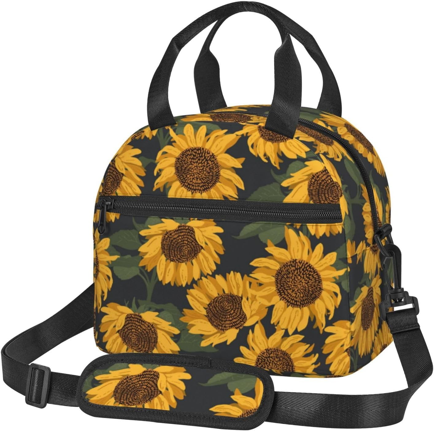 Yellow Blooming Sunflowers Insulated Lunch Box Bag For Women Men-Cute ...