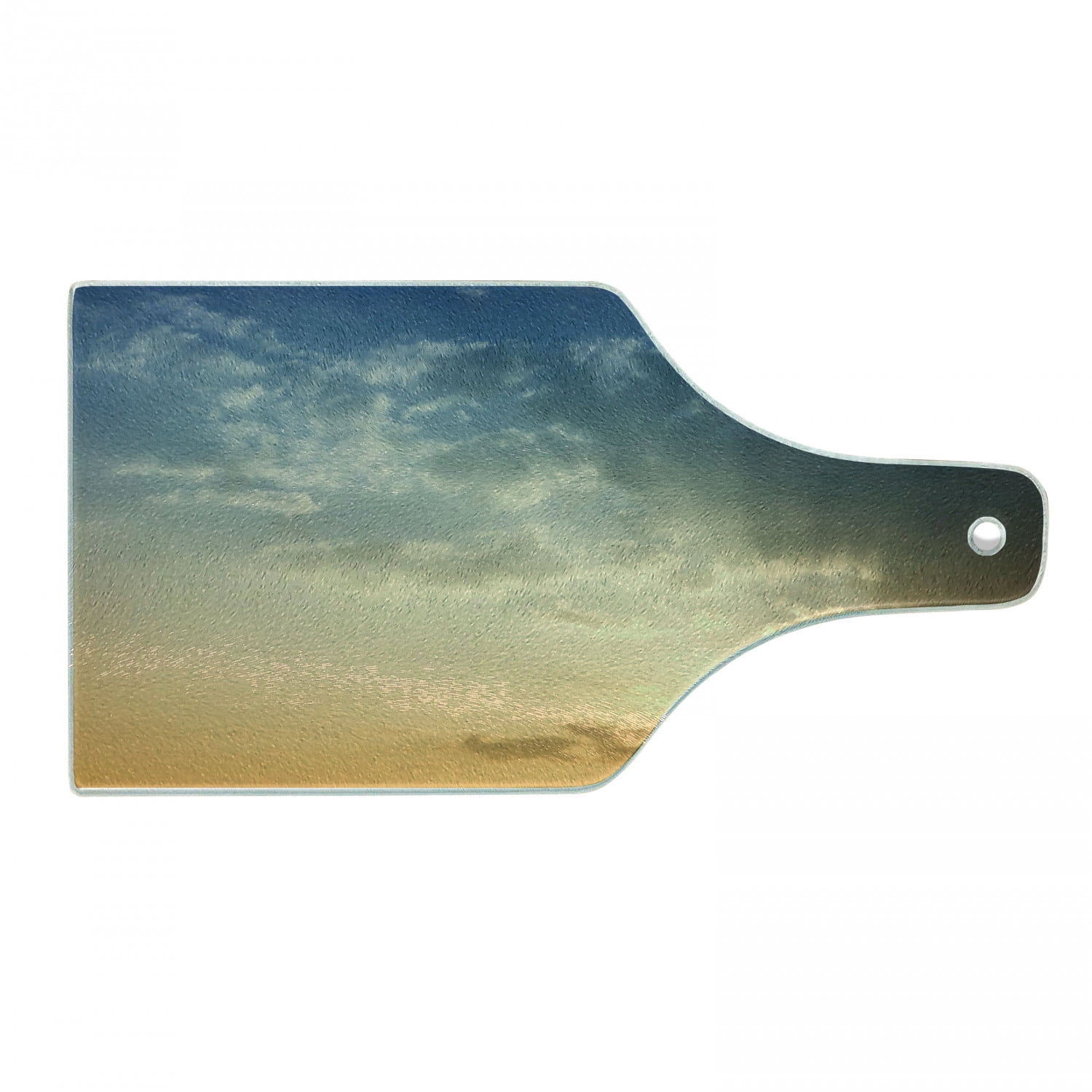 Yellow and Blue Cutting Board, Sky with Sun Rays Dusk Clouds Mystic ...