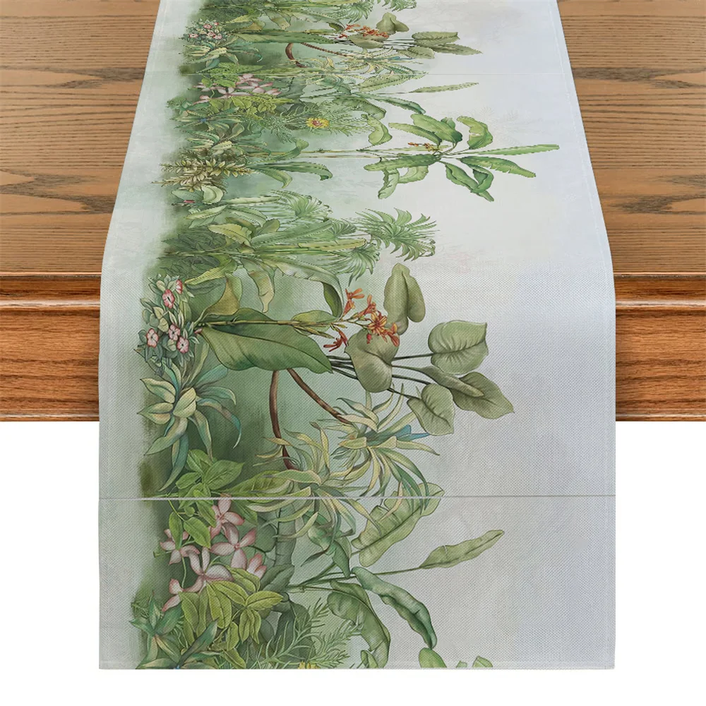 Yellow Blue Daisy Table Flag Garden Green Plant Tables Runners Peak ...