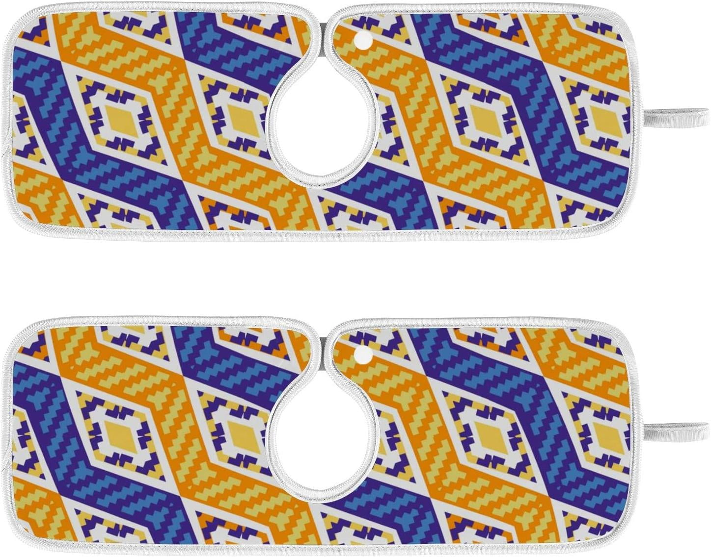 Yellow Blue Diagonal Sink Splash Guard for Faucet 2 Packs Faucet ...