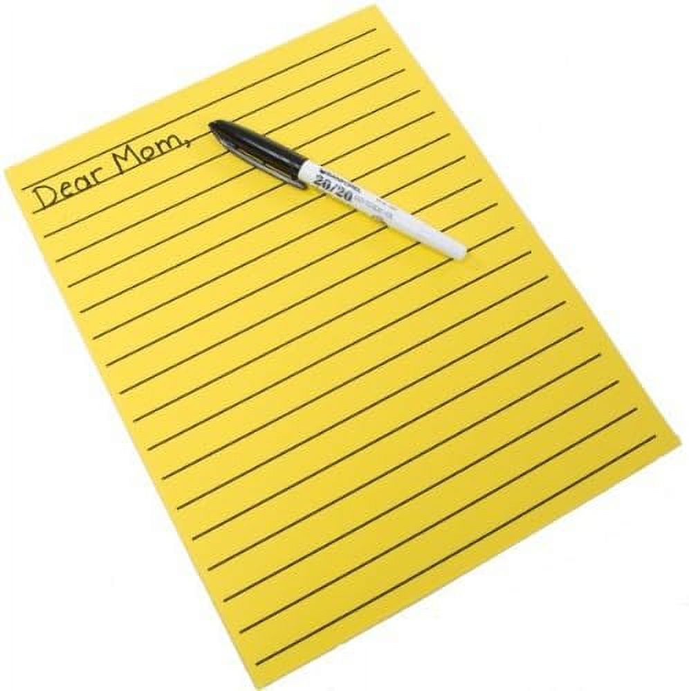 Yellow Bold Line Writing Paper 8.5 x 11 inches by MAGNIFYING AIDS ...