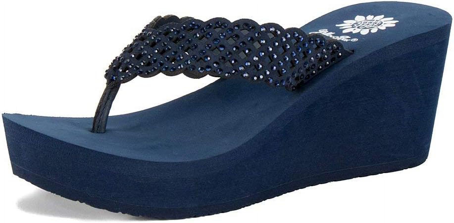 Yellow Box Women's Deloise EVA Wedge Platform Embellished Sandals ...