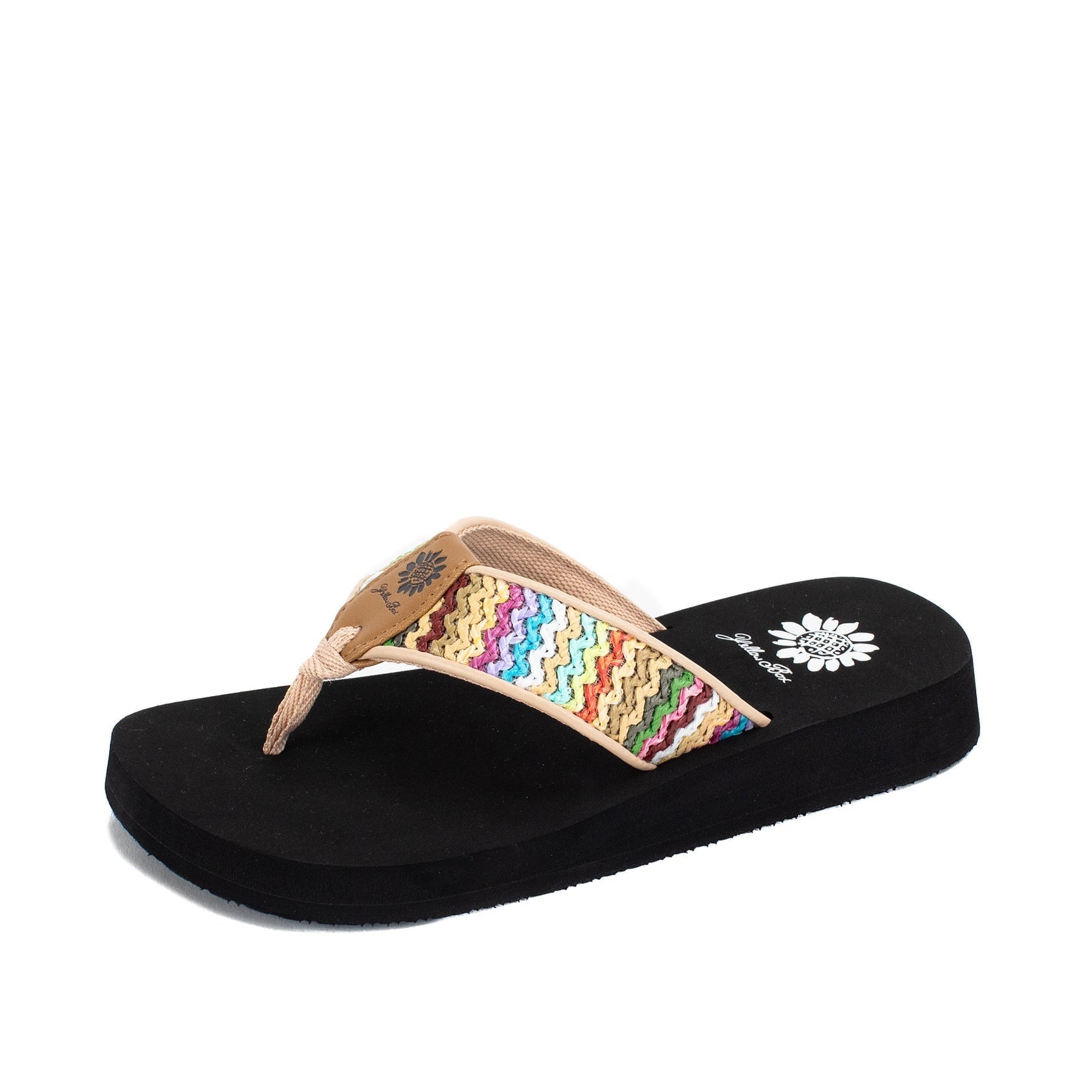 Yellow Box | FLOPPY | Women's Flip-Flop Sandals with woven fabric upper ...
