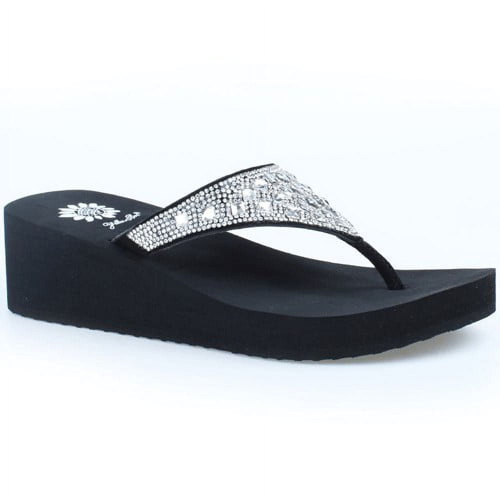 Yellow Box Women's Birder Wedge Flip Flop Sandals - Walmart.com
