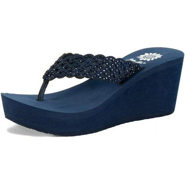 Yellow Box Deloise Women's EVA Wedge Platform Embellished Sandals ...