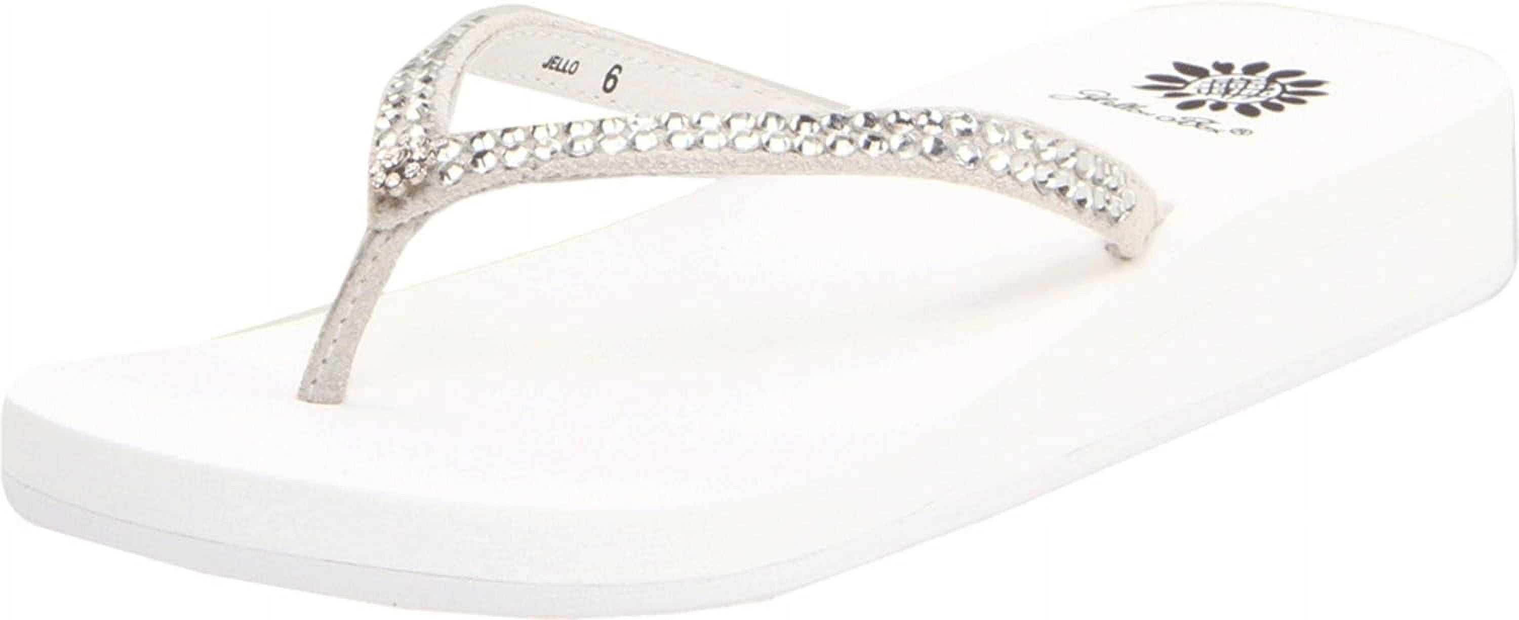 Yellow Box Women's Jello White Flip Flops - Walmart.com