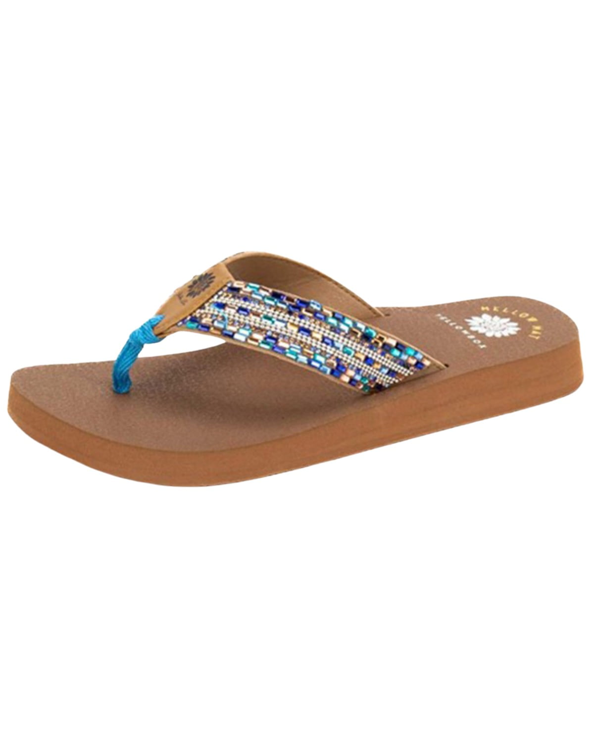 Yellow Box Women's Nazene Embellished Platform Flip Flops - 52680 10 M ...