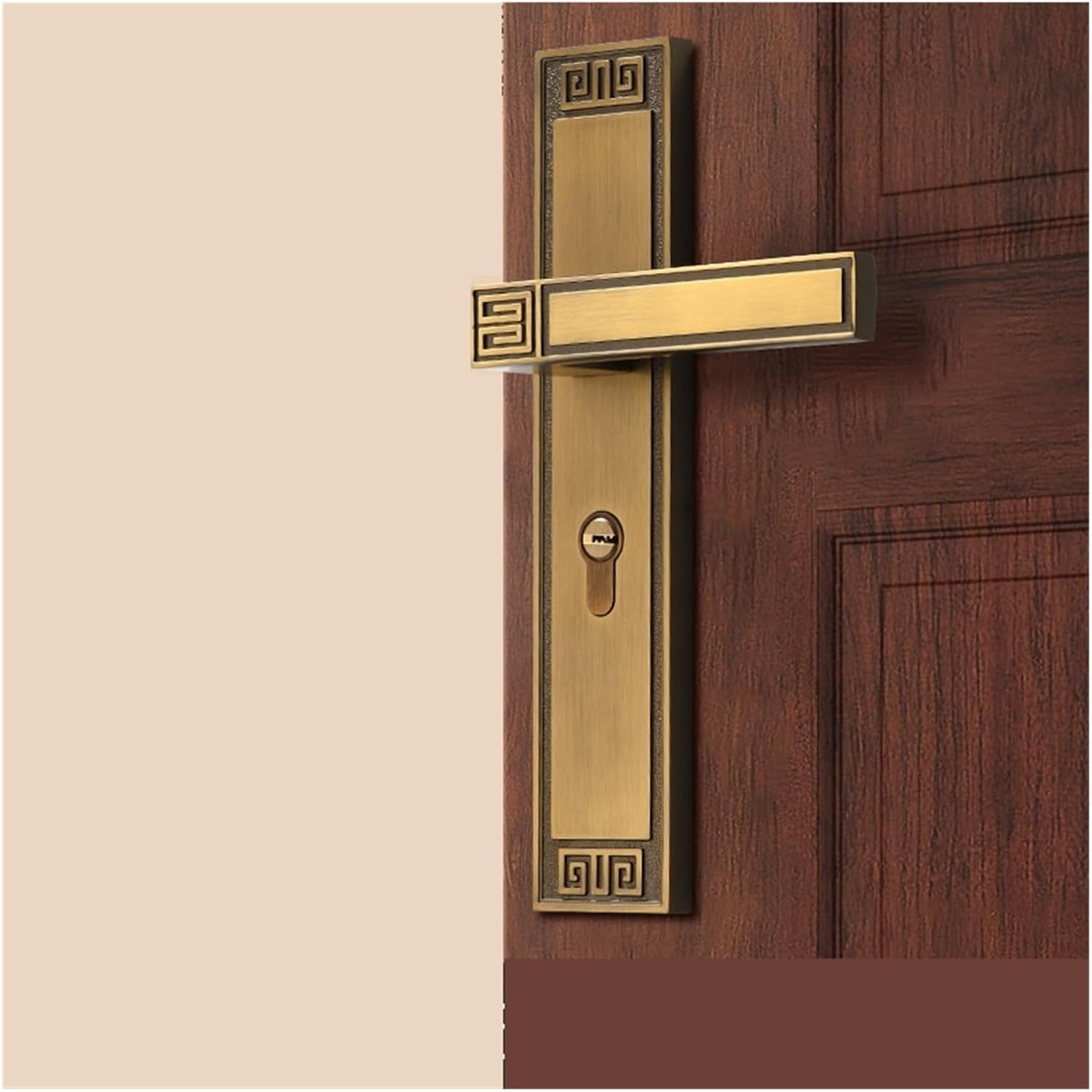 Yellow Bronze Chinese Door Lock Indoor Bedroom Door Lock Magnetic Silent Door Lock Household ...