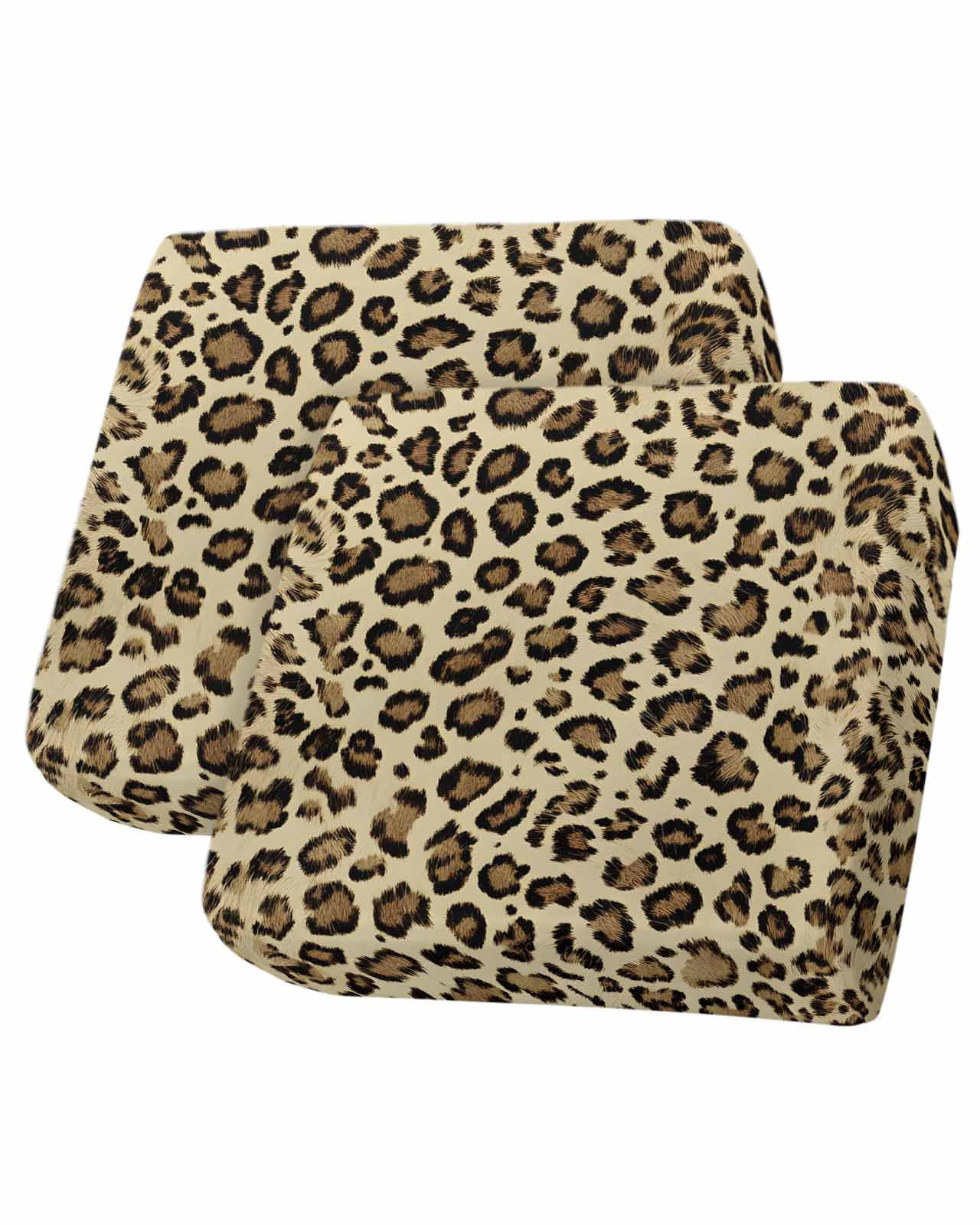 Yellow Brown Leopard Sofa Couch Cushion Covers Washable, Removable ...