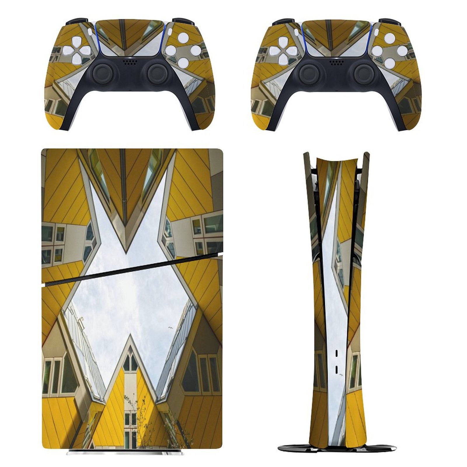 Yellow Building PS5/PS5 Slim Digital Disc Skin Sticker For Console And ...