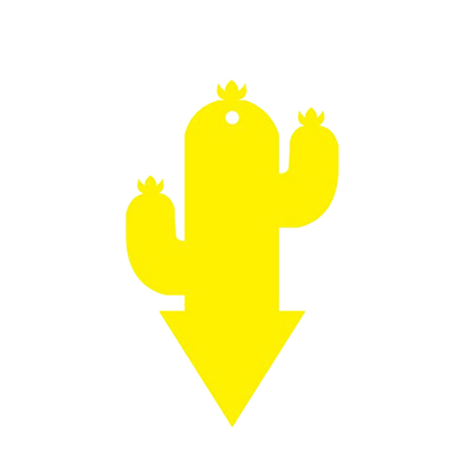 Yellow Cactus-Shaped Fly Trap - Sticky Adhesive Surface, Effective for ...