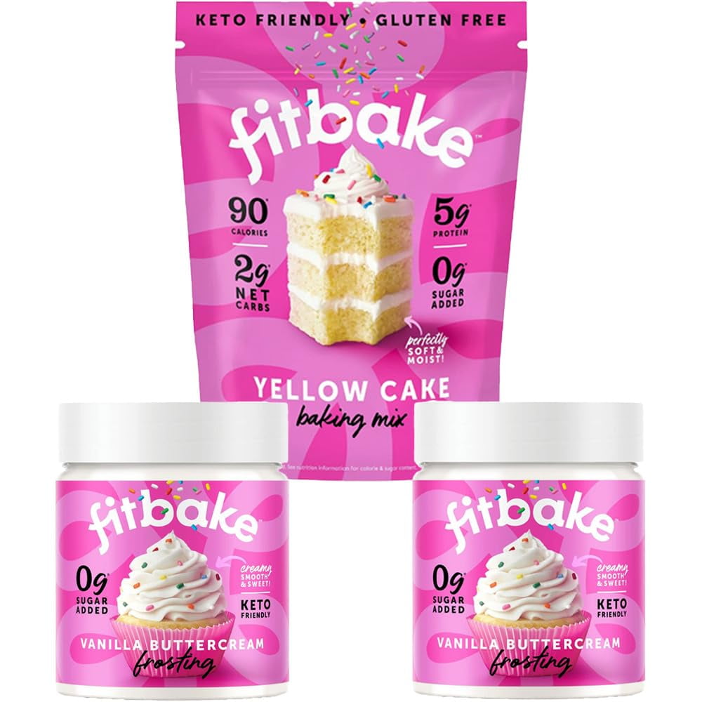 Yellow Cake Baking Mix and Vanilla Frosting | 0g to 2g Net Carbs Per ...