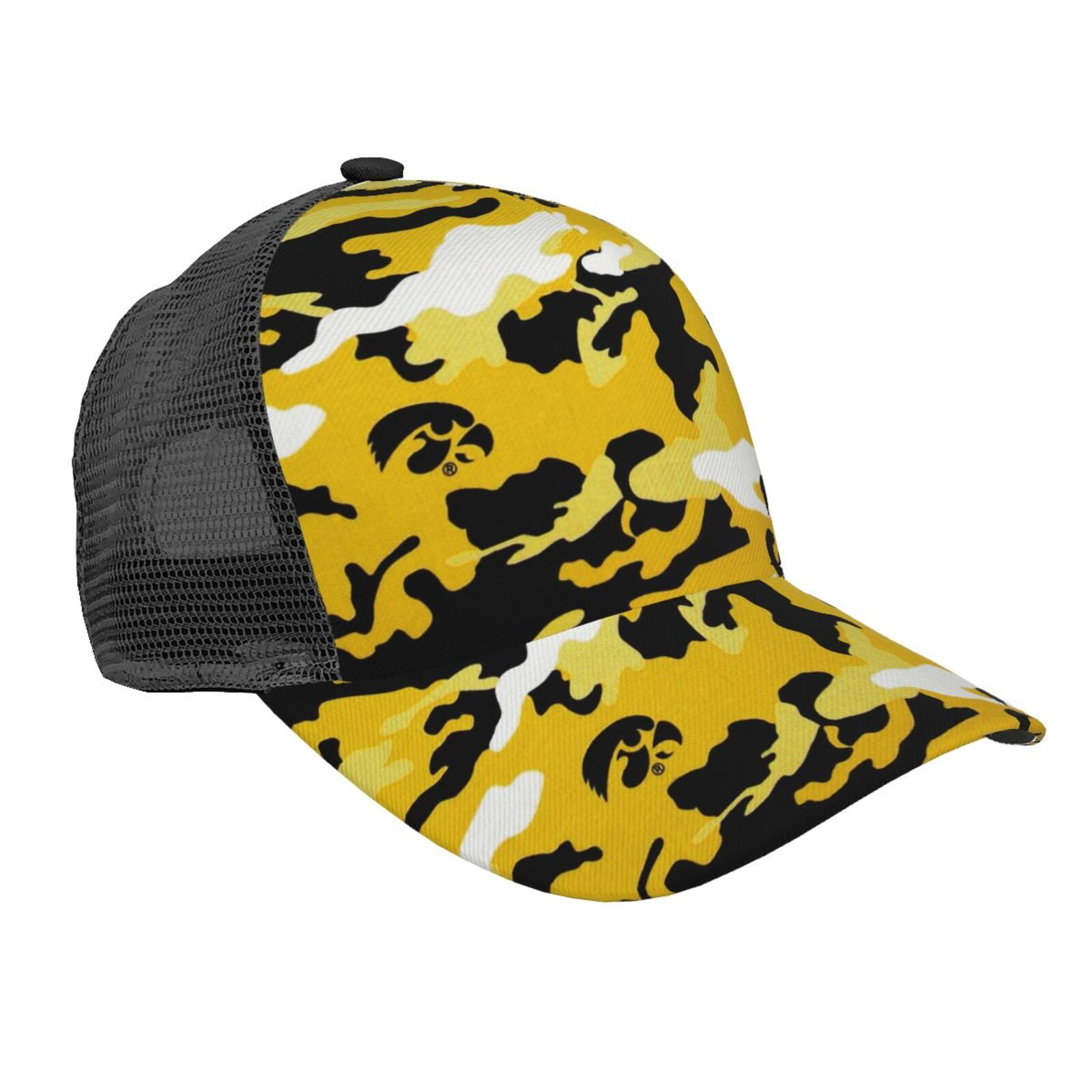 Yellow Camouflage Snapback Trucker Hats Baseball Caps Adjustable Mesh ...