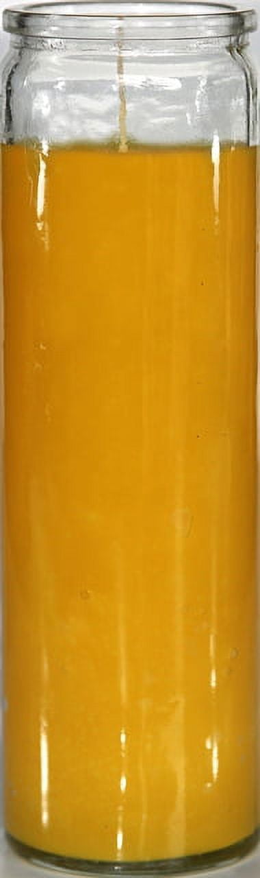BRIGHT GLOW Yellow Unscented Candle for Relaxation and Meditation ...